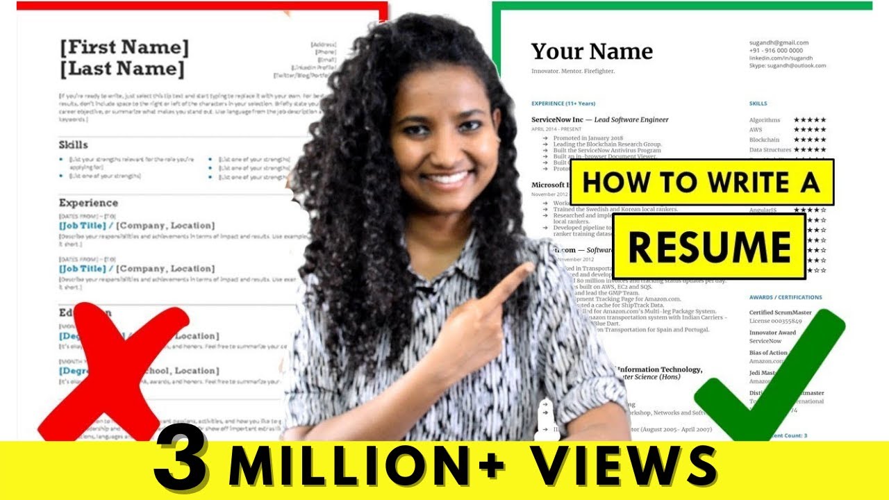 Step-by-Step Tutorial: How to Write a Resume | For Freshers ...